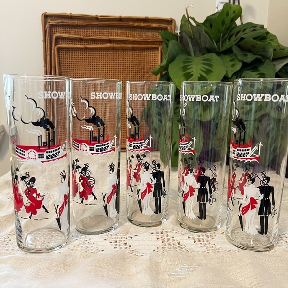 Vintage | Dining | Vtg Mcm Libbey Showboat Tom Collins Barware Glasses ...